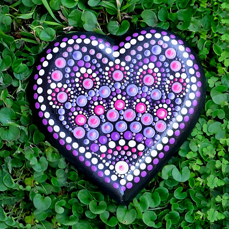 Dot Art Pattern Heart 3 - Downloadable PDF - Mandala Dotting - Dotting ...