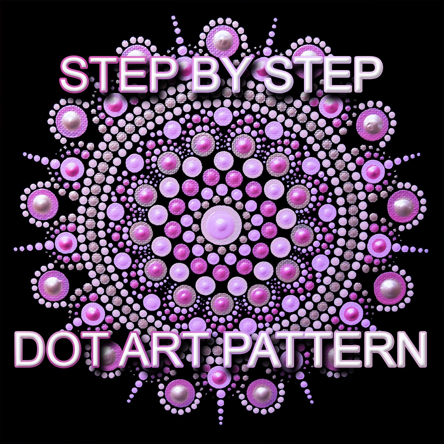 Dot Art Pattern Canvas 29 - Downloadable PDF - Mandala Dotting ...