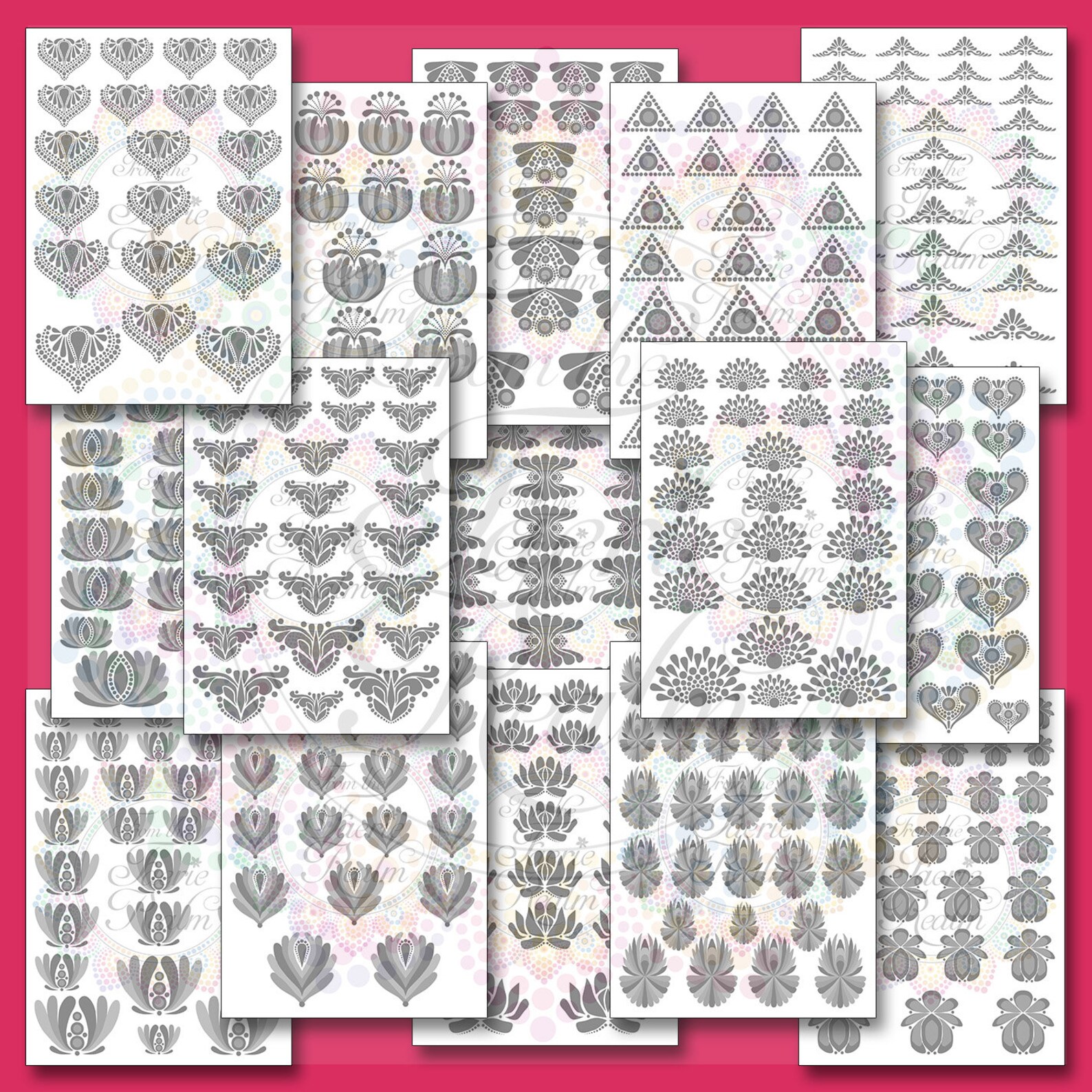 Dot Art Design Elements Practice Pages Set 5 - 36 Pages - PDF Instant ...