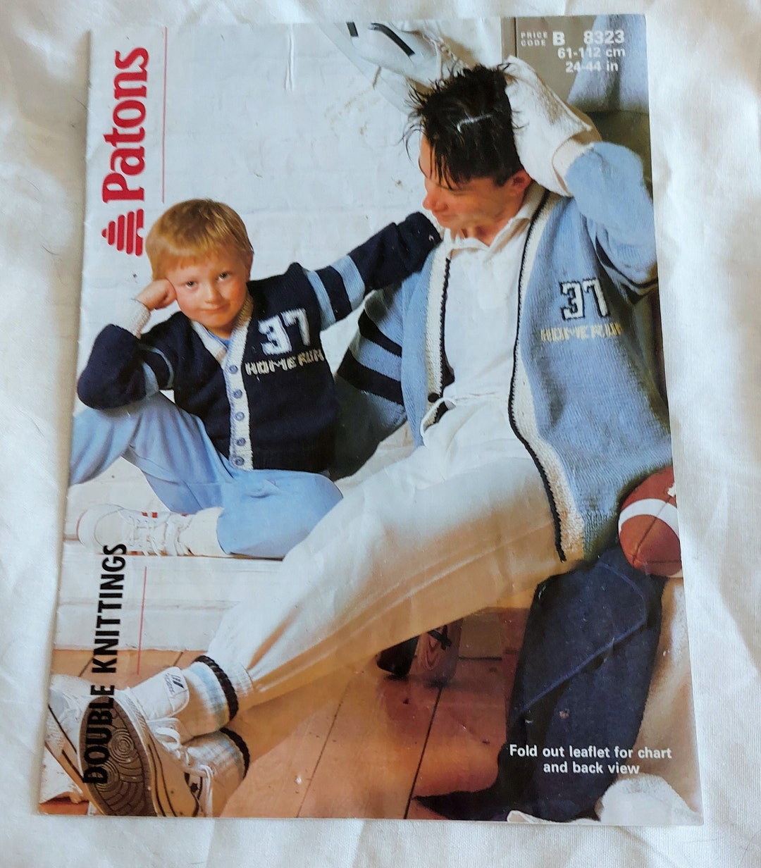 Baseball Cardigan Knitting Pattern, Patons 8323 - Etsy