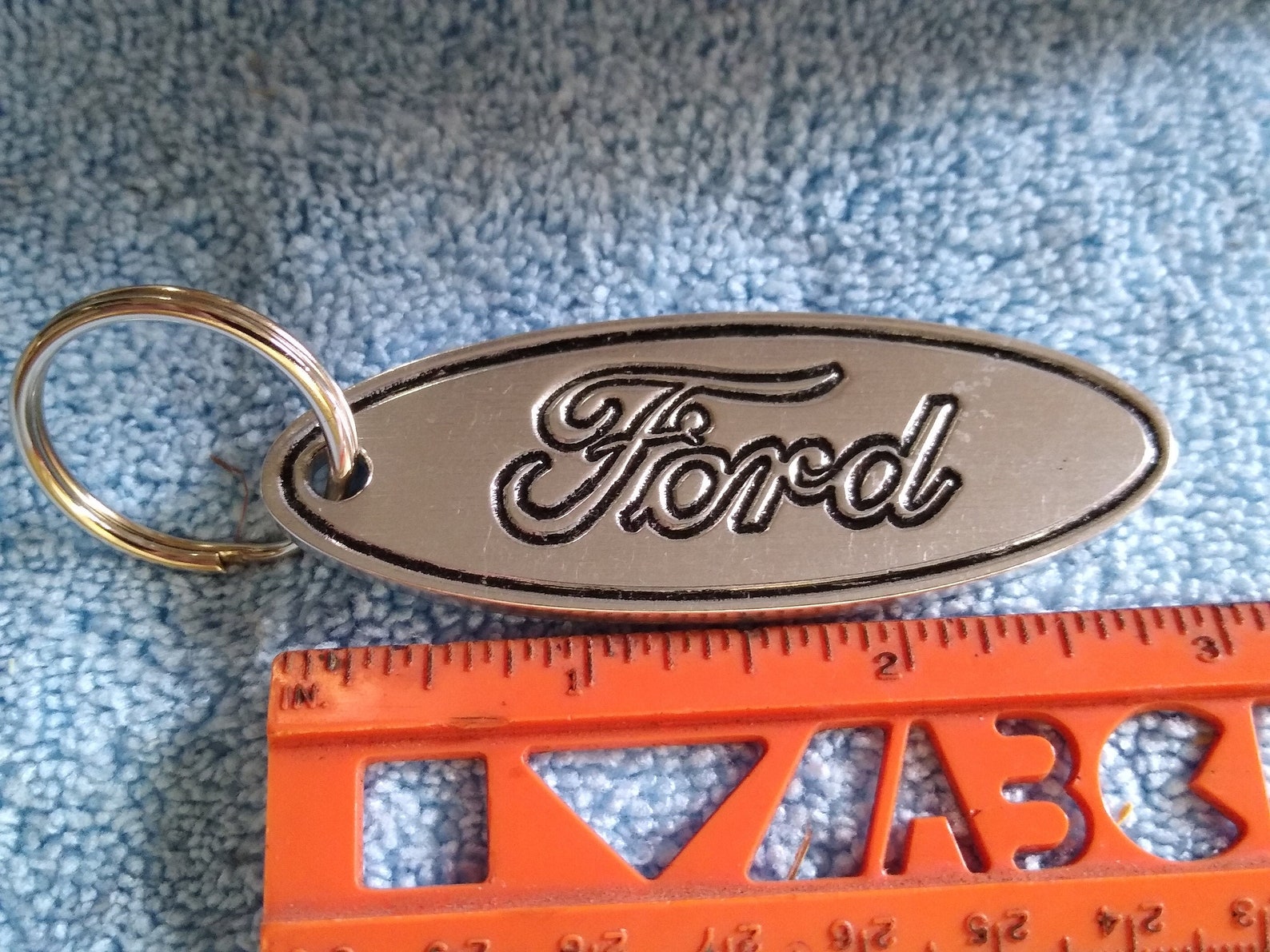 Oval Keyring with Ford | Etsy