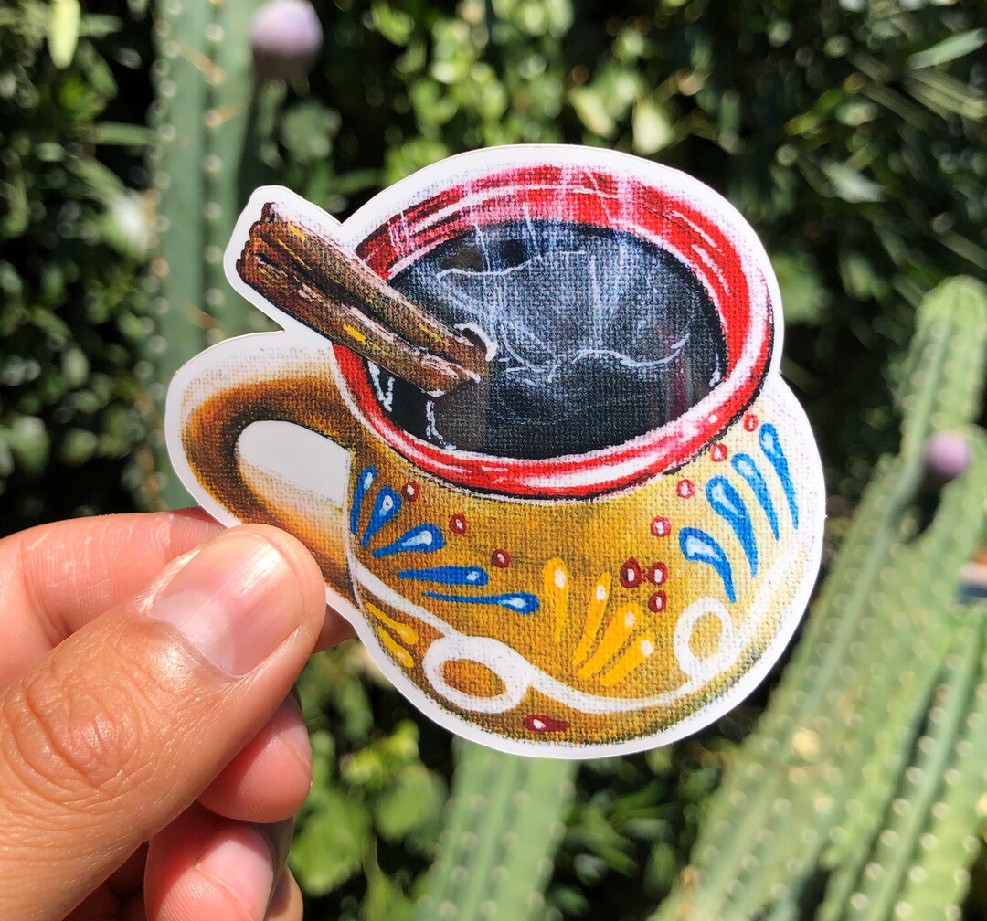 Cafecito De Olla Sticker, Mexican Sticker, Painting Sticker, Hispanic, Latin, Cantarito Sticker ...