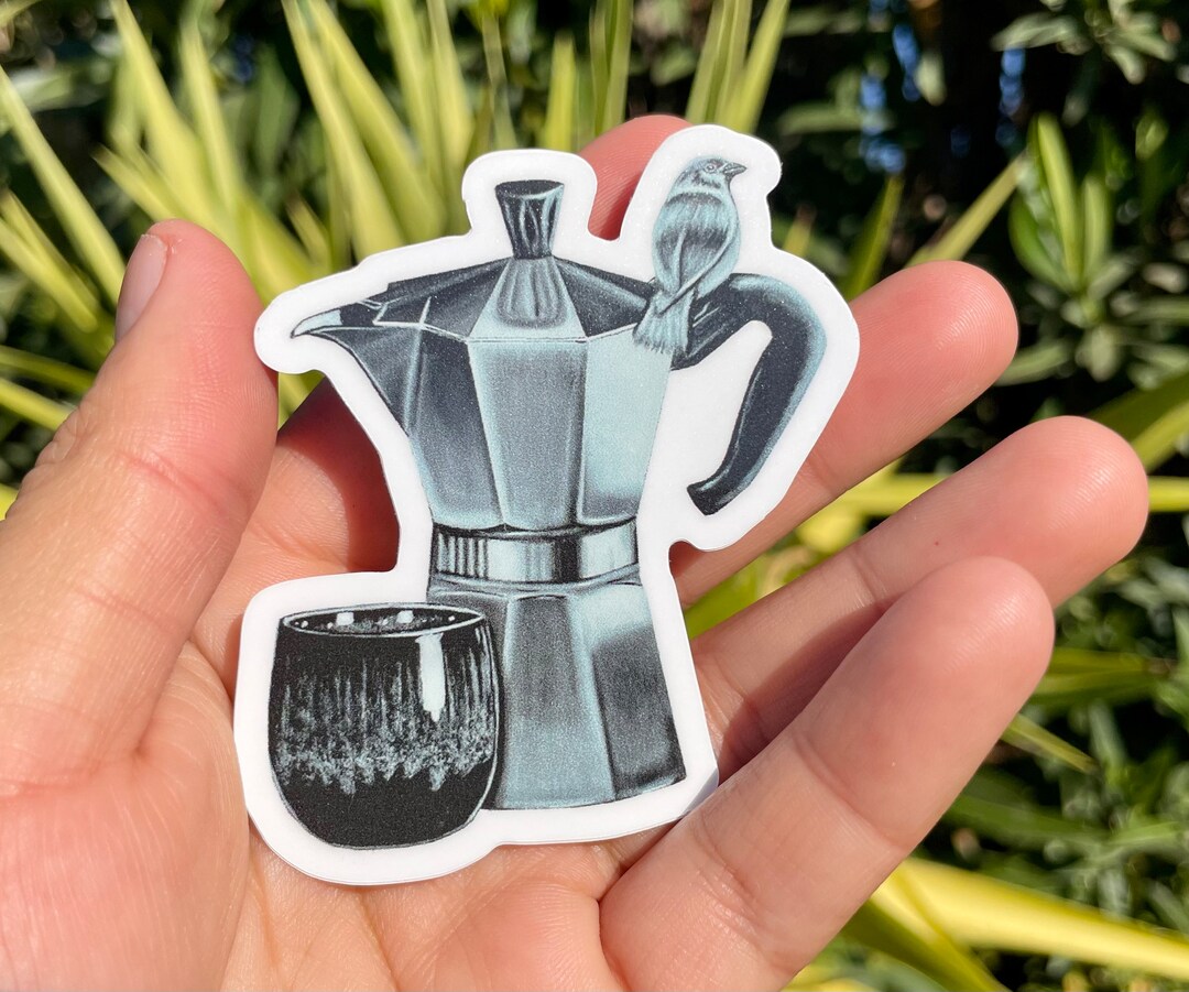 Morning Coffee Sticker, Moka Pot Sticker, Coffee Stickers, Italian ...