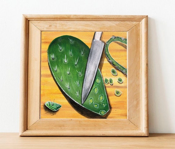 Nopalitos Art Print Mexican Art Mexican Art Decor Latin - Etsy