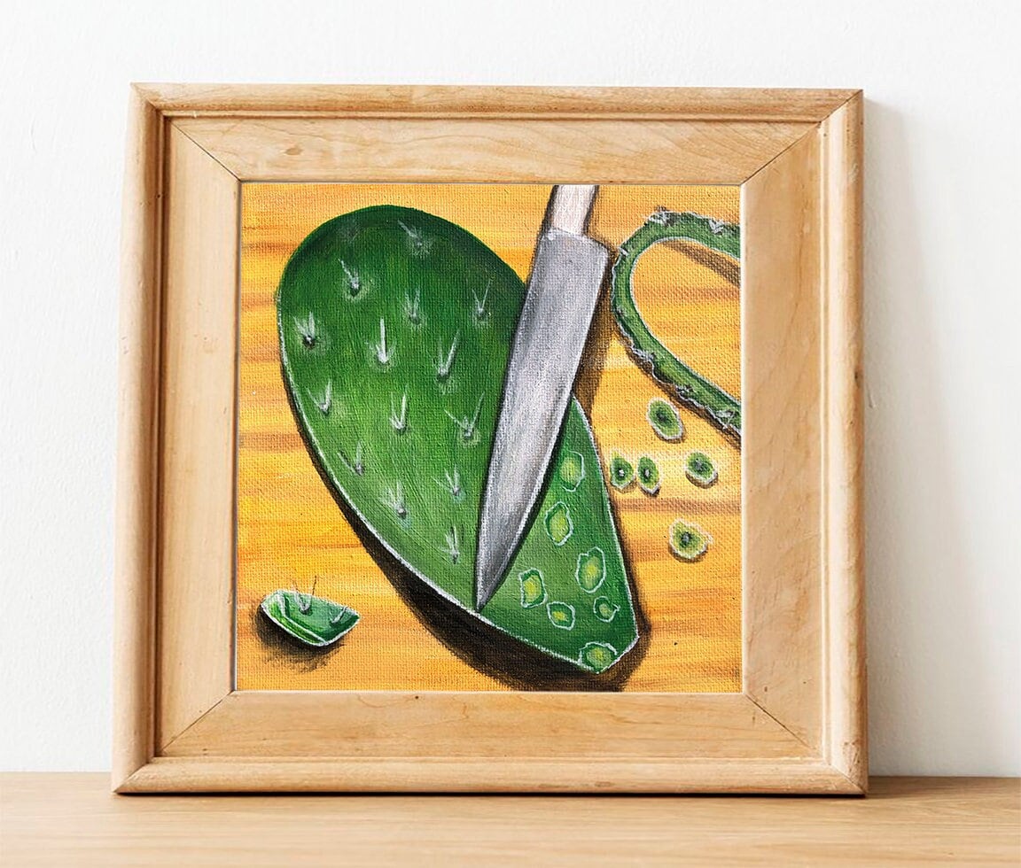 Nopalitos Art Print, Mexican Art, Mexican Art Decor, Latin Art, Mexican ...