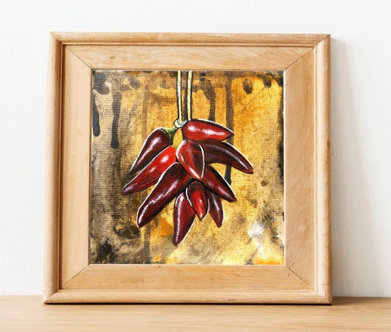 Ristra De Chiles Art Print Mexican Art Chilli Pepper Art - Etsy