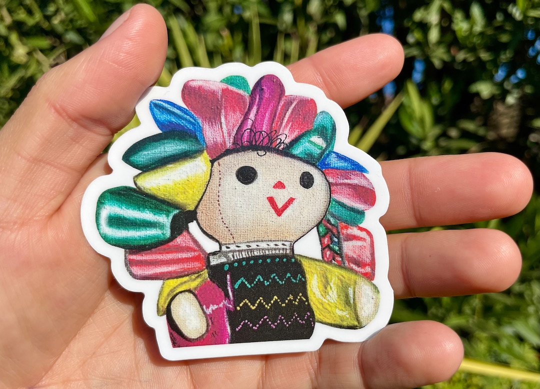 Mexican Doll Sticker, Lele Doll, Maria Doll, Painting Sticker, Hispanic ...