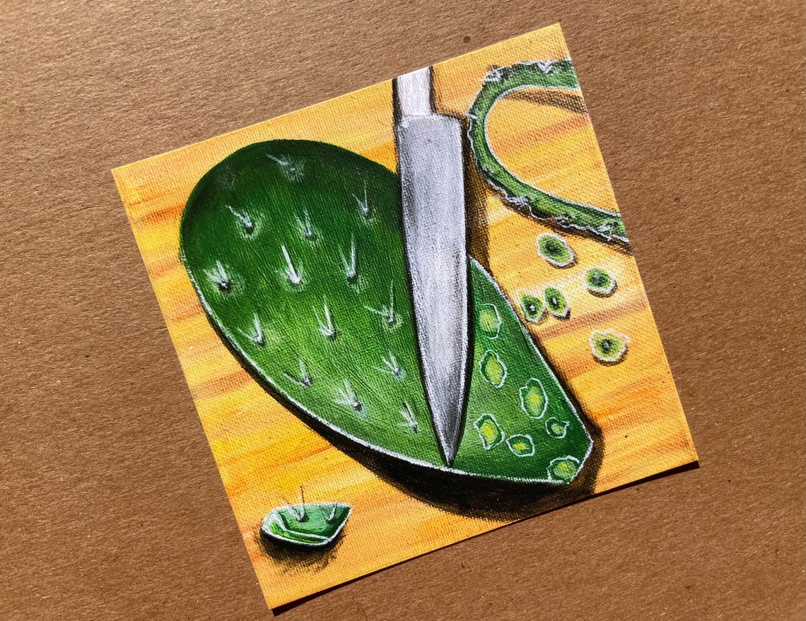 Nopalitos Art Print, Mexican Art, Mexican Art Decor, Latin Art, Mexican ...