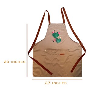 Corazones Espinados Apron, Cactus Apron, Cactus Lover, Mexican Apron ...