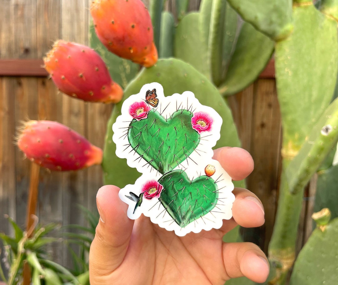 Corazones Espinados Sticker, Nopal Sticker, Cactus Sticker, Mexican ...