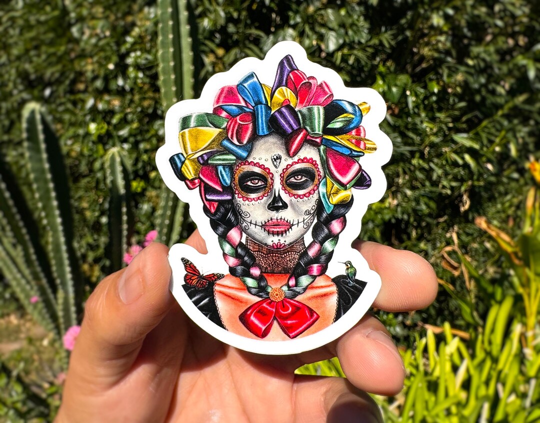 Catrina Lele Sticker, Mexican Stickers Mexican Gifts, Catrina Art ...