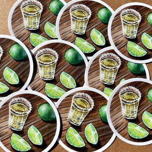 Tequila Shot Sticker, Mexican Sticker, Painting Sticker, Hispanic ...
