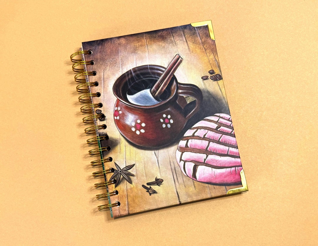 Cafecito Mañanero Spiral Notebook, Hardcover Spiral Notebook, Mexican ...