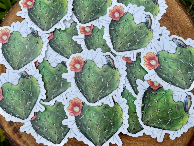 Corazon Espinado Sticker, Nopal Sticker, Cactus Sticker, Mexican ...