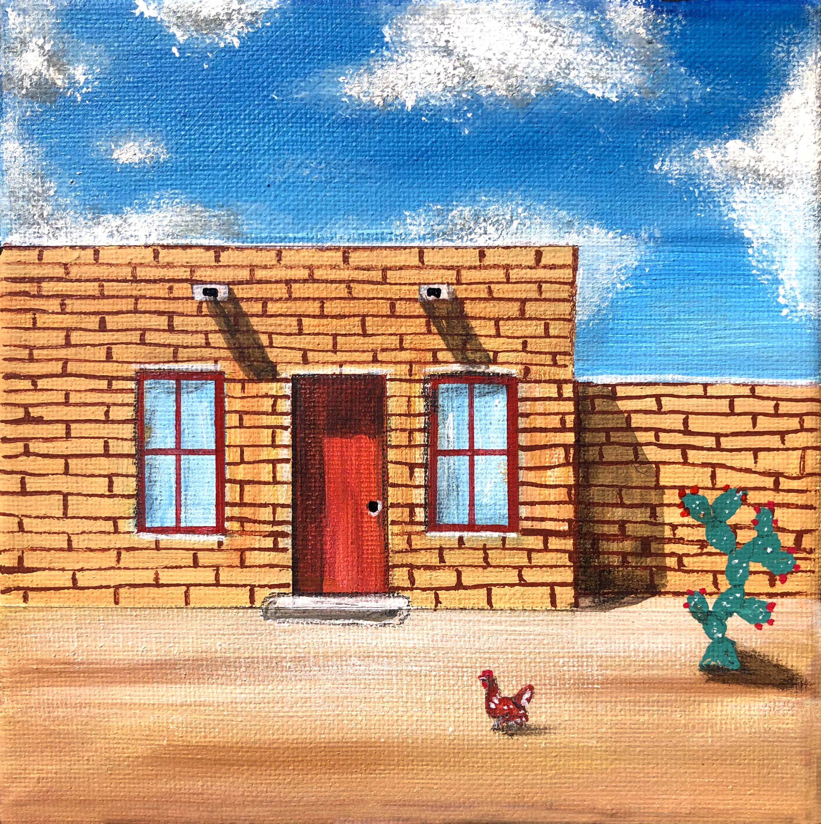 Paintings Of Mexican Adobe Houses