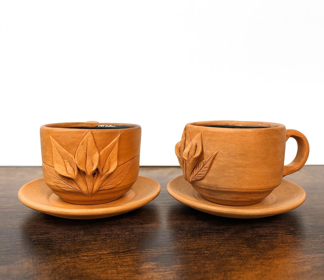 Los Alcatraces Mug, Calla Lily, Mexican Clay Barro Mug, Ceramic ...
