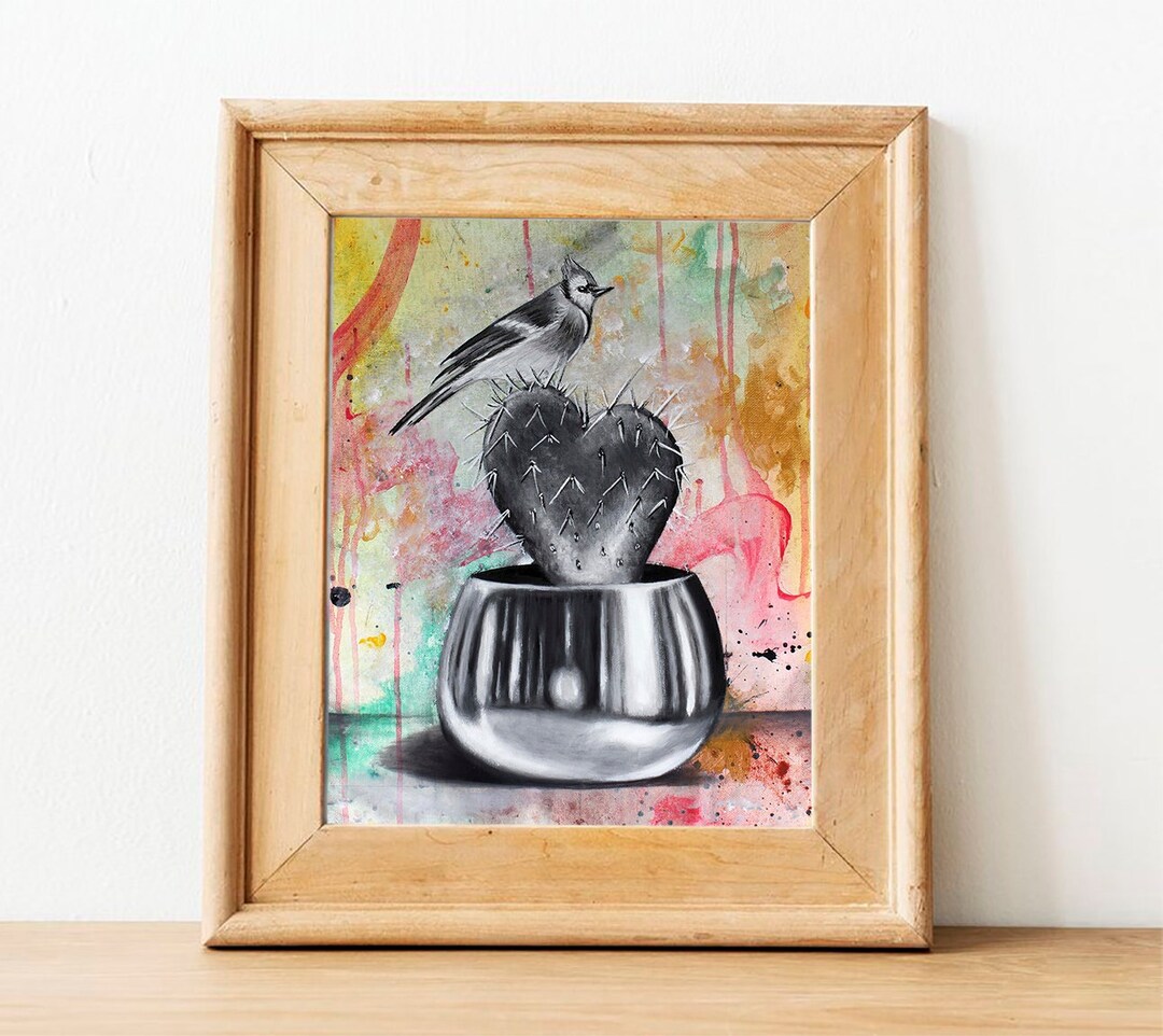 Nopal De Corazon, Heart Cactus, Cactus Art, Desert Decor, Desert Print ...