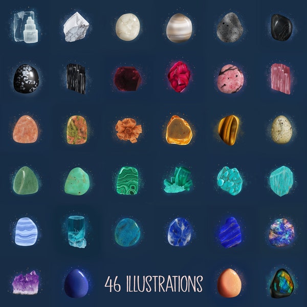 Mineral Drawing - Etsy