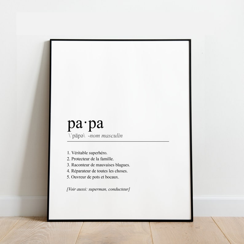 Dad definition printable Father's day poster Cute | Etsy