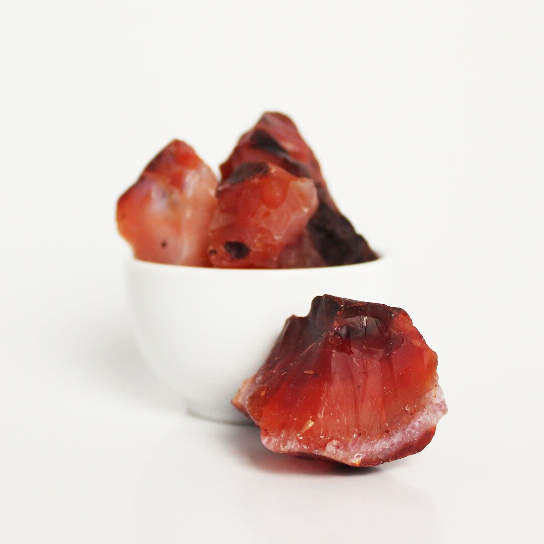 Cornaline brute - Agate rouge naturelle - Gros morceaux de grande ...