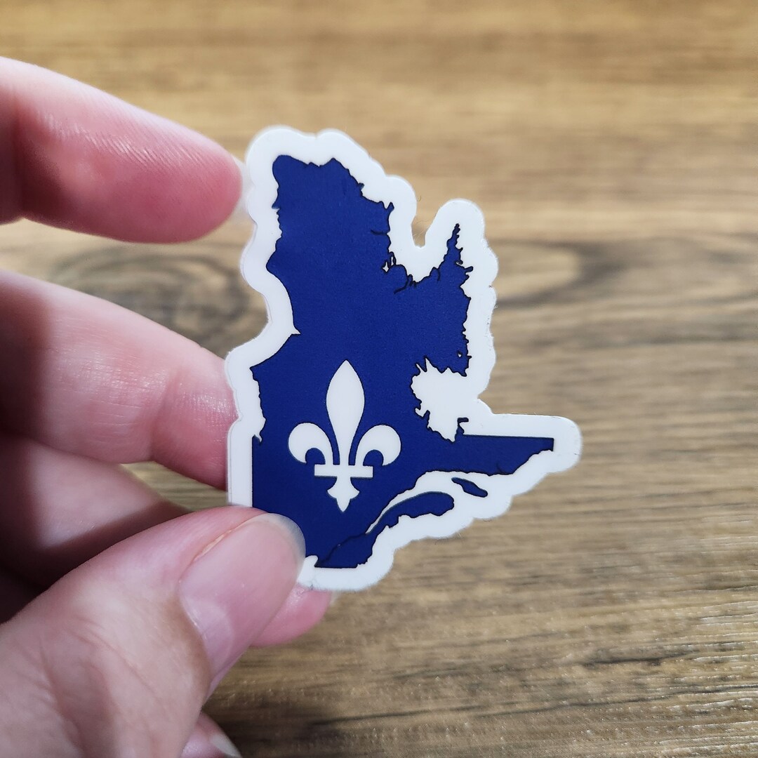 Quebec Vinyl Sticker, Quebecer Patriotic Art, Waterproof, Water Bottle ...