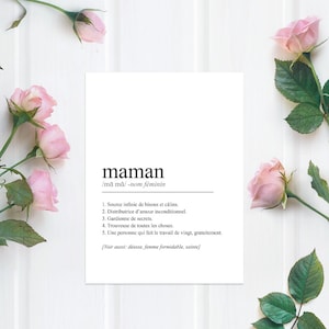 Mom Definition Printable, Mother's Day Poster, Cute Saying, Typography ...