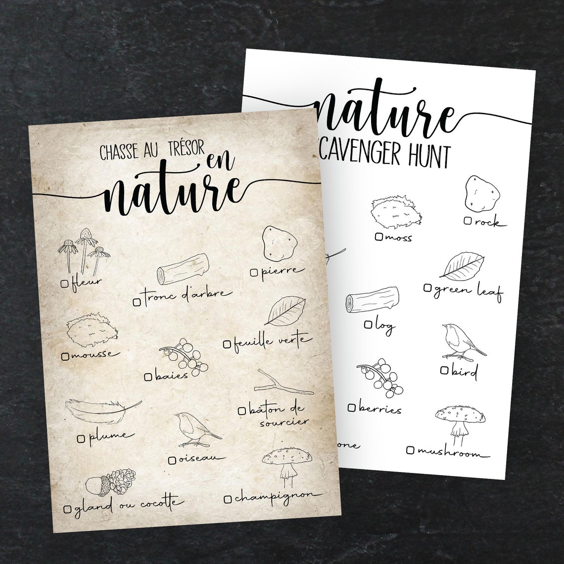 Nature Scavenger Hunt for Kids Forest Walk Mindfulness - Etsy