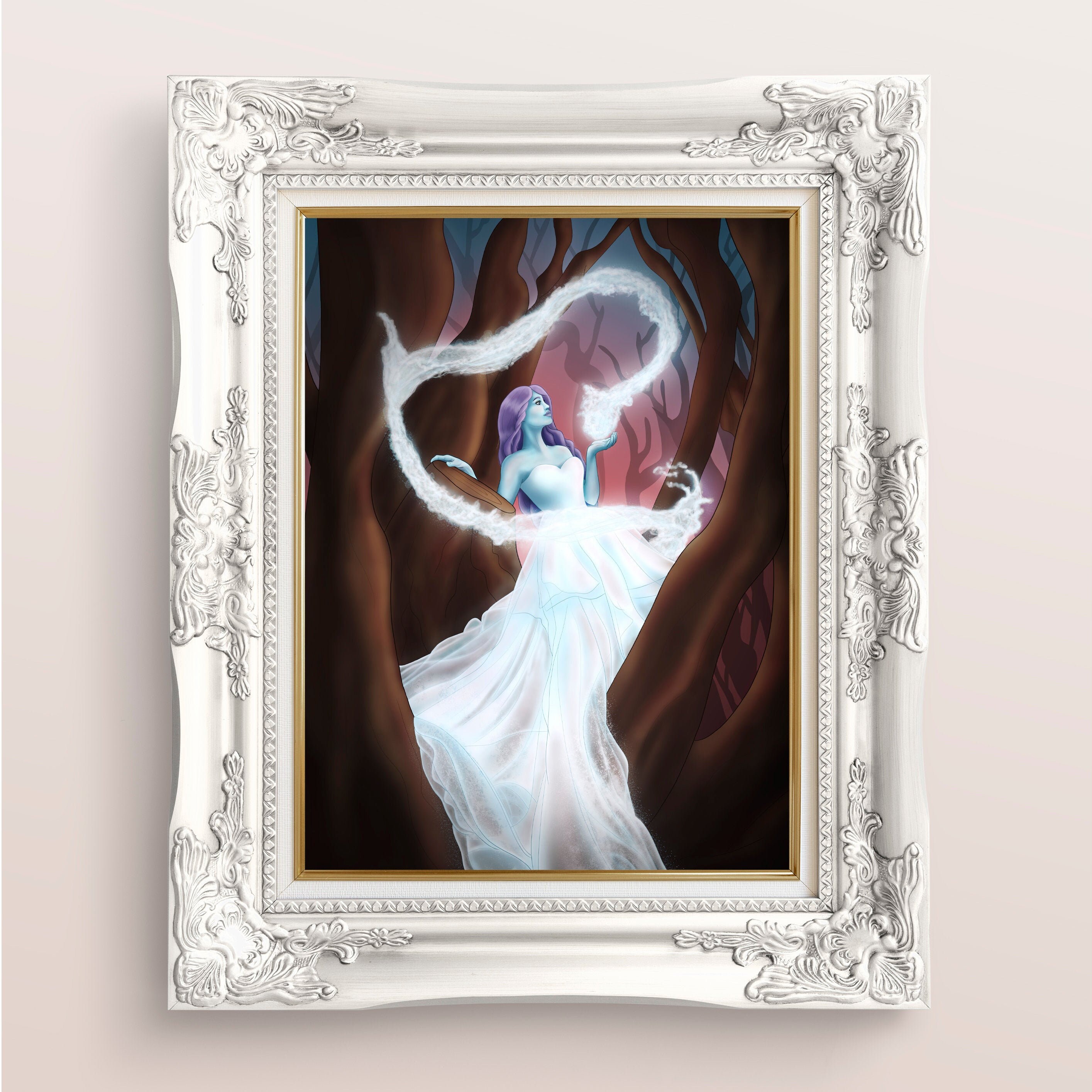 Naiad Water sprite Elemental Beautiful elf woman Fantasy | Etsy