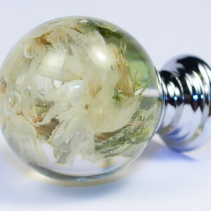 Set of 5 Real Flowers Resin Knobs Unique Gift - Etsy UK