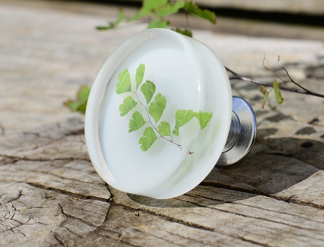 Knobs for Drawers, Real Green Leaves Cabinet Knobs, Elegant Drawer ...