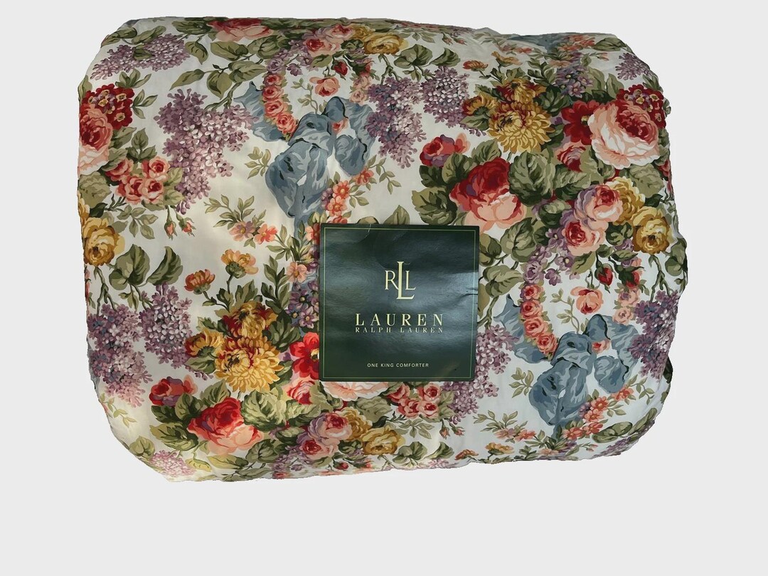 Ralph Lauren Allison Floral King Comforter 3PC Set Pillow Shams ...