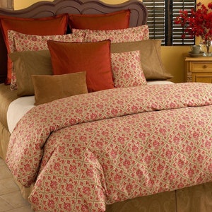 Ralph Lauren Langham Red Paisley SATEEN King Duvet / Comforter Cover ...