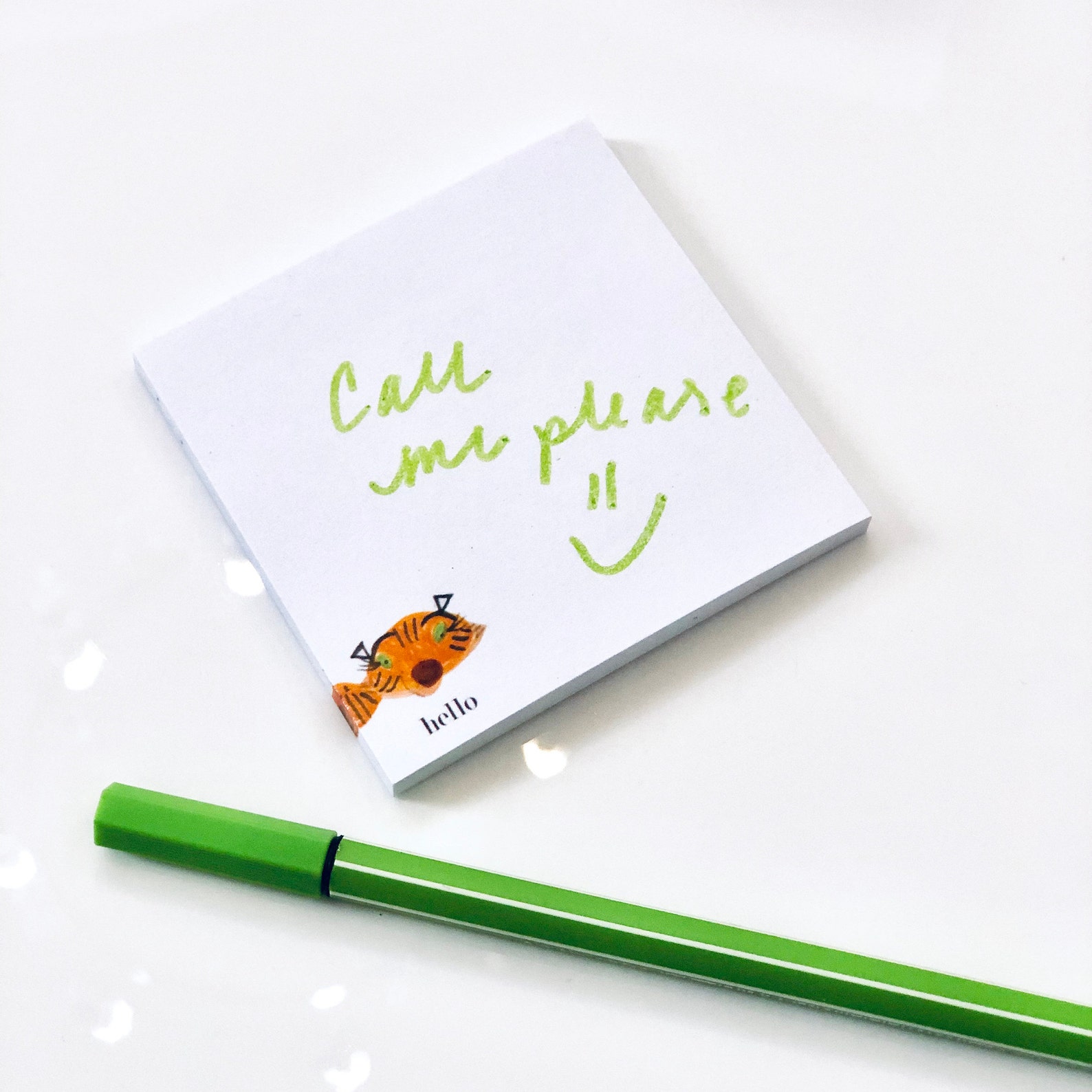 Hello Sticky Notes Art Sticky Notes Autism Art Stationary - Etsy