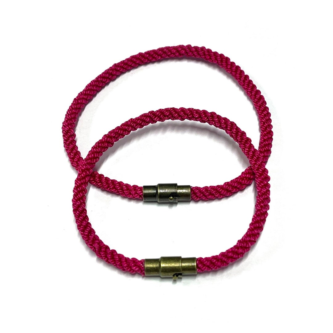 Gender Neutral Bracelet From String and a Magnet Clasp With Many Color ...