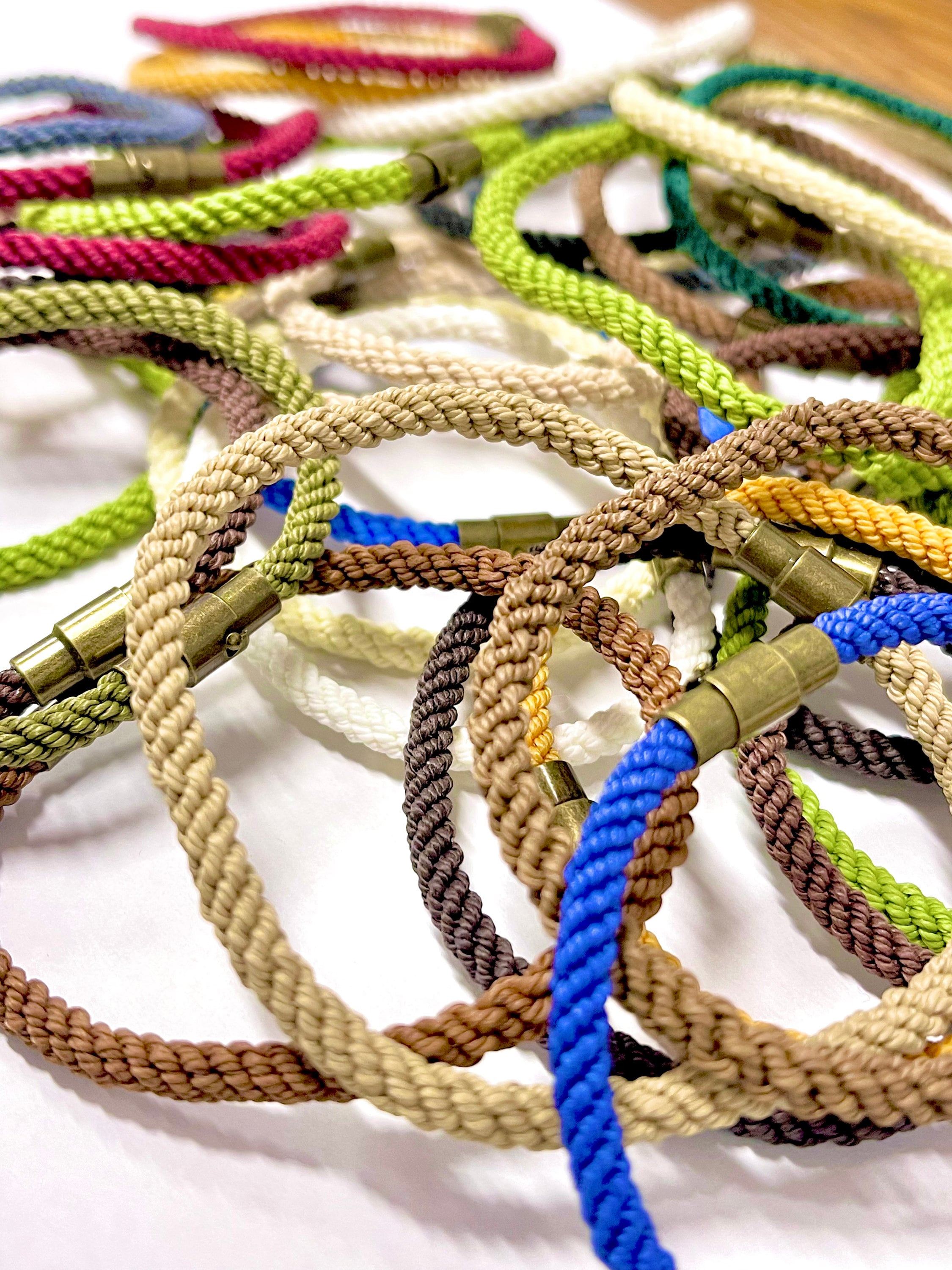 Gender Neutral Bracelet From String and a Magnet Clasp With Many Color ...