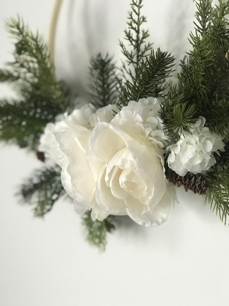 Modern Wreath Custom With White, Green, String, and More Options - Etsy
