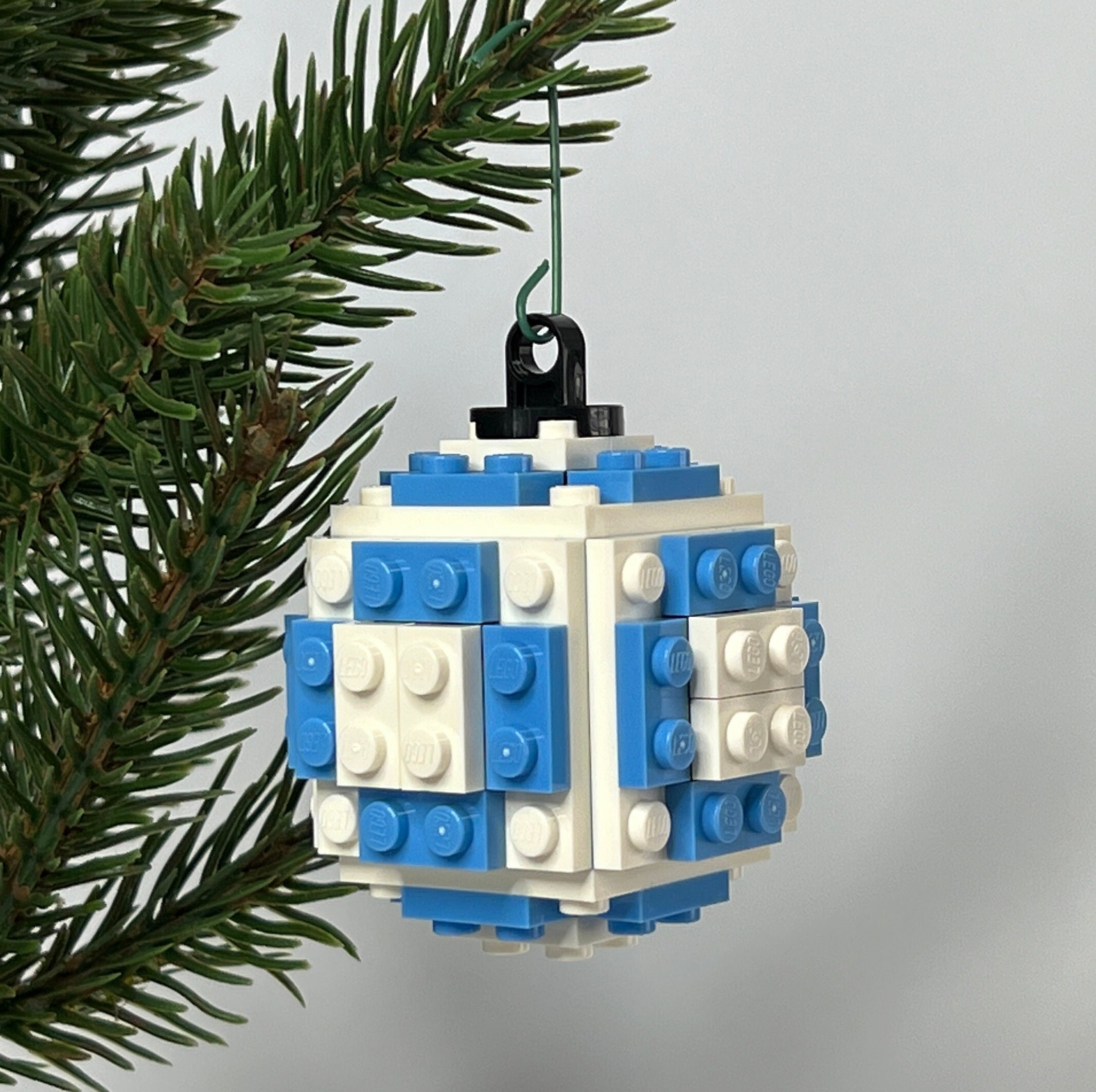 LEGO ® Ornament Kit Brick Built With LEGO ® Light Blue on White - Etsy