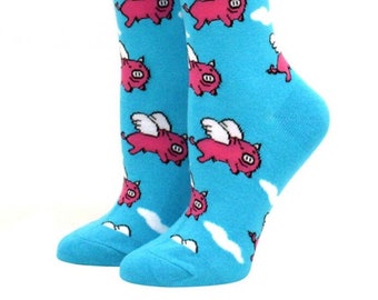 Flying Pig Socks - Etsy
