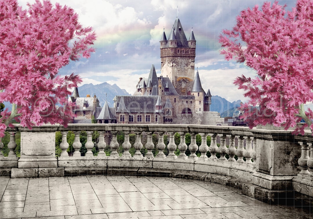 Princess Castle Digital Backdrop, Castle Balcony, Princess Backdrop - Etsy
