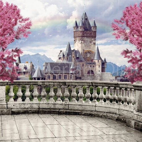 Fantasy Castle Balcony Digital Background Princess Cosplay - Etsy