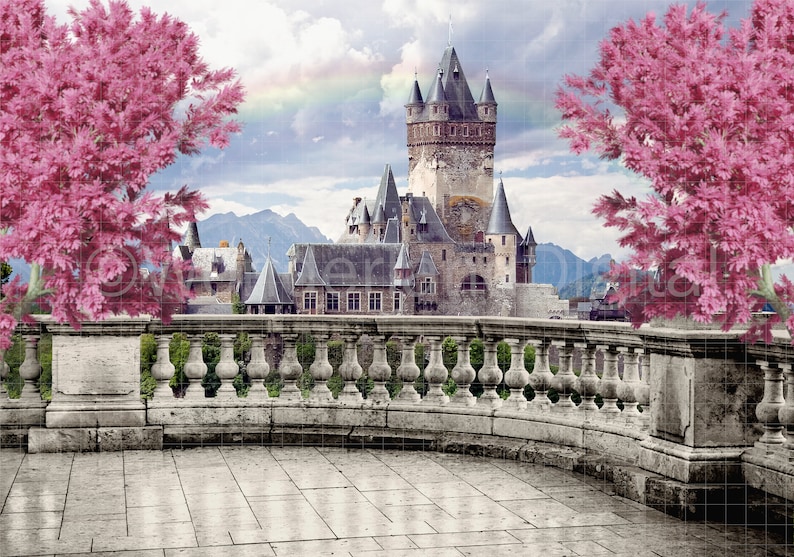 Princess Castle Digital Backdrop, Castle Balcony, Princess Backdrop - Etsy