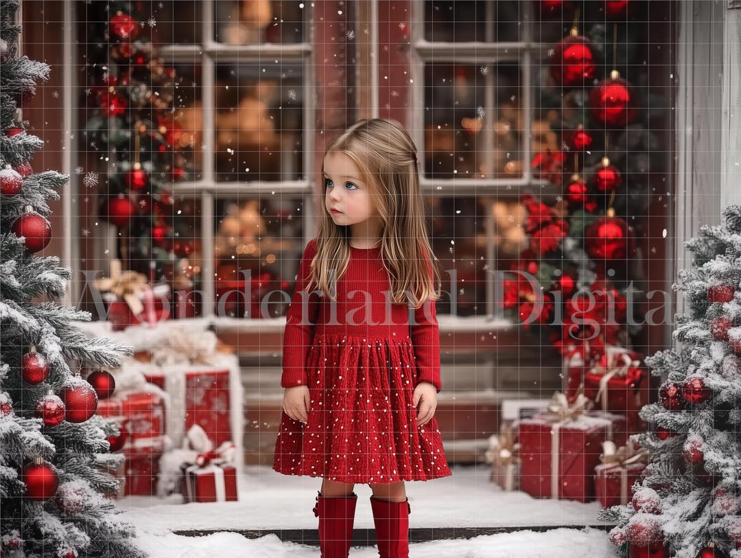 Outdoor Christmas Photography Backdrop - Winter Background With ...