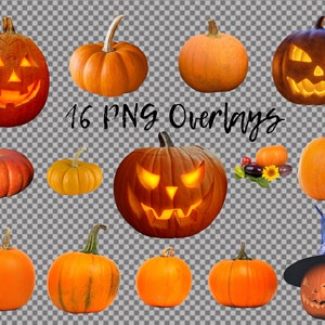 Halloween Overlays, Pumpkin Overlays, Jack-o-lantern Overlays, Fall ...