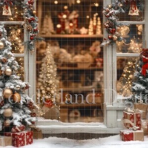 Christmas Digital Background - Christmas Store Backdrop - Toy Store ...