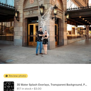 35 Water Splash Overlays, Transparent Background, Photoshop Overlays - Etsy