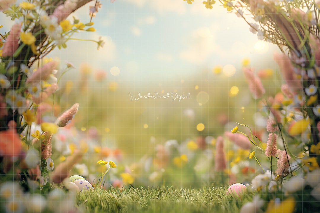 Easter Digital Backdrop, Spring Backdrop, Childrens Easter Portrait ...
