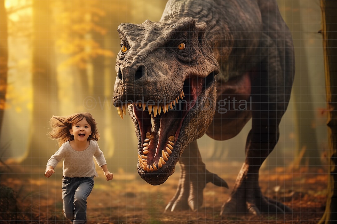 Dinosaur Digital Backdrop, T-rex Backdrop for Photo Compositions ...
