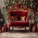 Red Chair Christmas Backdrop - Christmas Digital Background - Christmas ...