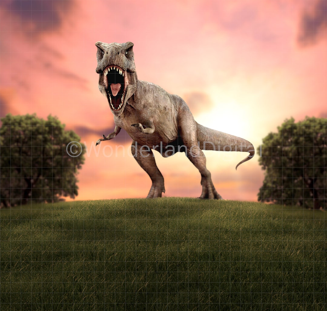 T-rex Digital Photography Backdrop - Dinosaur Backdrop for Photo ...