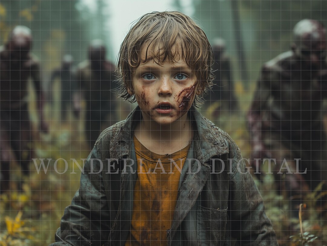 Blurred Zombie Digital Backdrop, Forest Background, Halloween ...